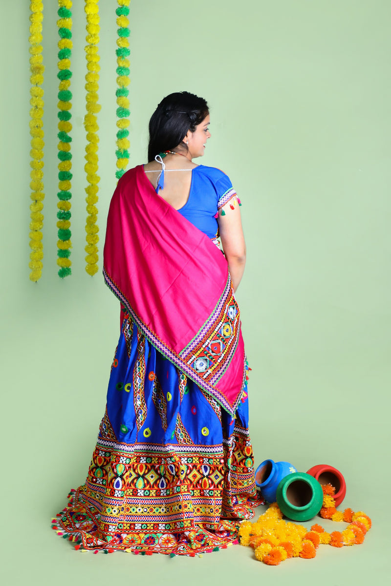Banjara India Cotton Long Flair Aari Embroidery Kutch Work